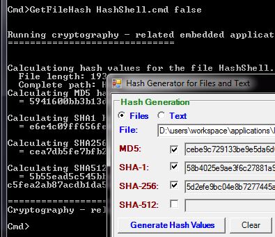 HashForm & HashShell - Calculation of File and Text Hash Functions ...